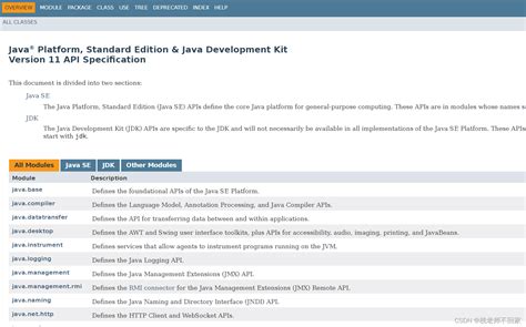 Jdk11 Api 帮助文档下载【中文版】javaapi中文文档下载 Csdn博客