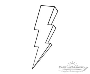 How To Draw A Lightning Bolt Step By Step EasyLineDrawing