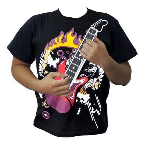 Playable Electric Guitar T Shirt Size L Dadshop
