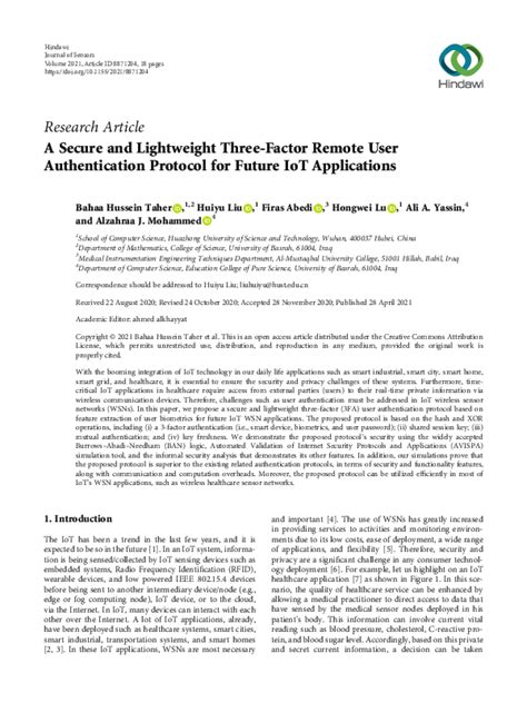 pdf a secure and lightweight three factor remote user authentication