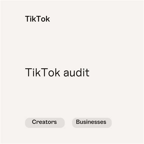 Tiktok Audit And Content Ideas