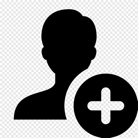 추가 남성 사용자 Ios 글리프 아이콘 Png Pngwing