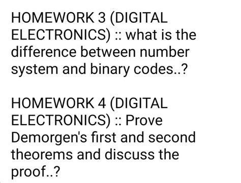 Solved HOMEWORK DIGITAL ELECTRONICS What Is The Chegg