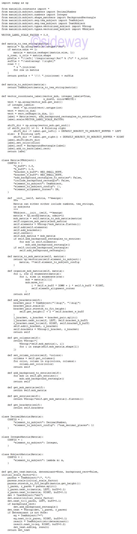 basic manim vmobject matrix 31 7 sideway output to