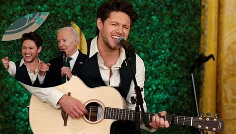 Niall Horan Shares A Laugh With President Biden While Performing At The