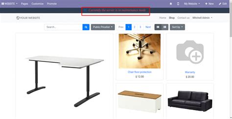 Odoo Maintenance Mode