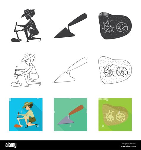 Vector Illustration Of Story And Items Symbol Set Of Story And