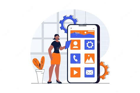 Premium Vector Ui Ux Development Web Concept With Character Scene
