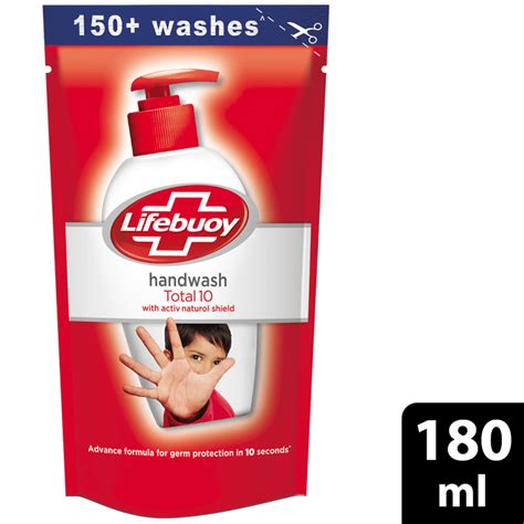 Lifebuoy Hand Wash Total 10 Pouch 180ml Hardware Homeware And Lifestyle