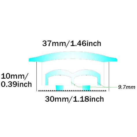 3010mm Recessed Silicone Tube Light Diffuser For 8mm Led Strip Flnlt