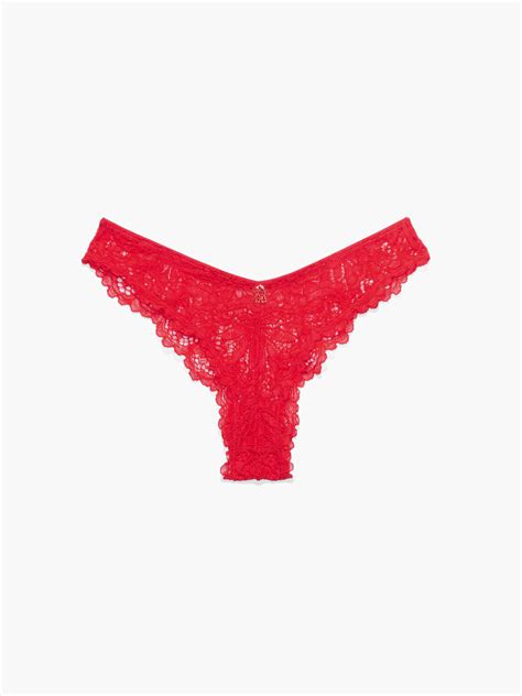 Romantic Corded Lace Brazilian Panty In Red Savage X Fenty