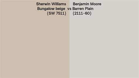 Sherwin Williams Bungalow Beige Sw 7511 Vs Benjamin Moore Barren