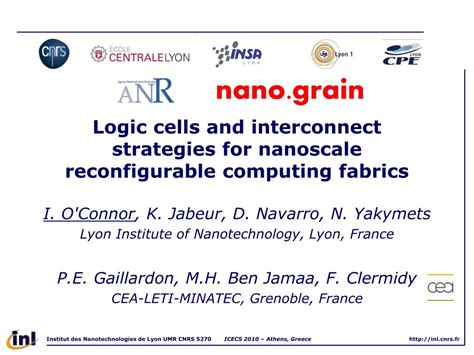 Ppt Logic Cells And Interconnect Strategies For Nanoscale