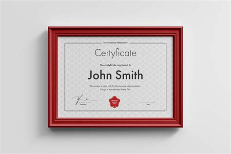 A4 Horizontal Certificate Mock Up On Behance