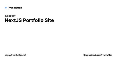 Nextjs Portfolio Site