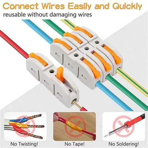 40pcs Quick Splice Wire Connector 1 To 1 Inline Wire Connectors Kit