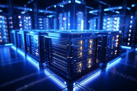Premium Ai Image Server Room Data Center Backup Mining Hosting Mainframe And Computer Rack