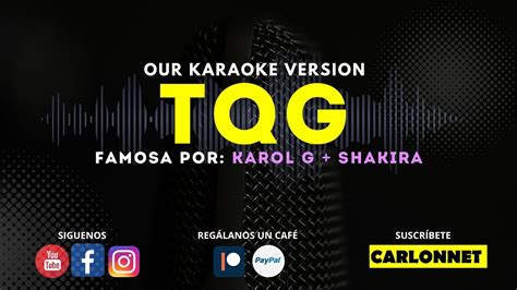 TQG KAROL G SHAKIRA Karaoke Version YouTube