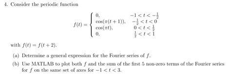 Solved Consider The Periodic Function F T Chegg Com