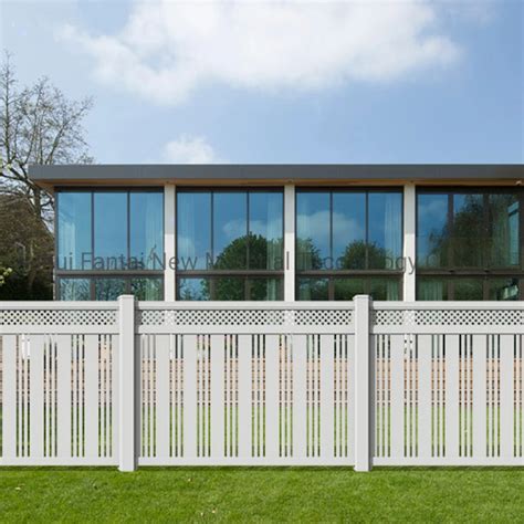Fentech Lattice Top Plastic Vinyl Semi Privacy Fence Panel For Sale Semi Privacy Fence And