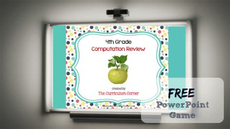 Review Game 4th Grade Computation The Curriculum Corner 4 5 6