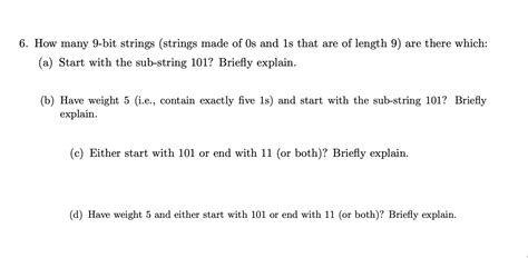 How Many 9 Bit Strings Strings Made Of 0 S And 1 Chegg