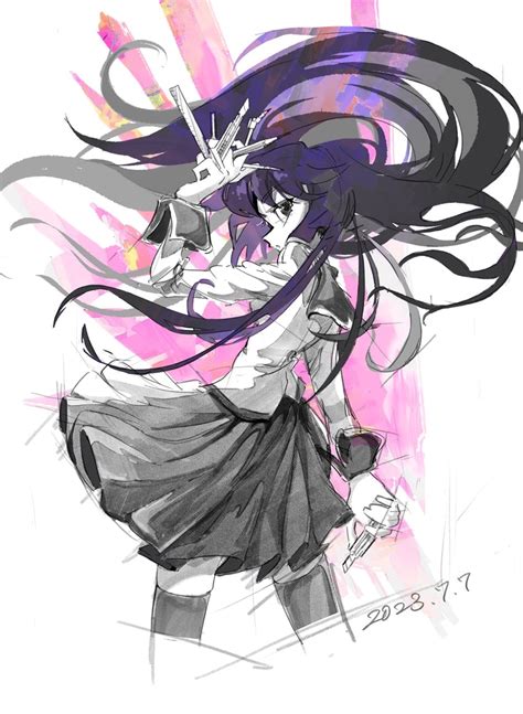 Senjougahara Hitagi Monogatari And 1 More Drawn By Goffstager Danbooru