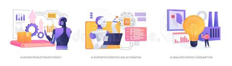 Artificial Intelligence In Manufacturing Abstract Concept Vector