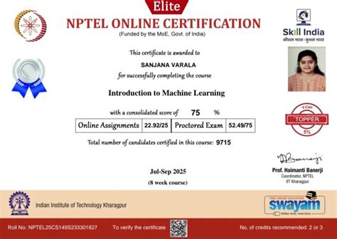 Nptel Machinelearning Ai Lifelonglearning Skillindia Iitkharagpur