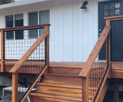 How To Install A Hog Wire Deck Railing One Hundred Acres Home