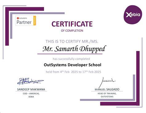 outsystems lowcode trainingcompleted continuouslearning