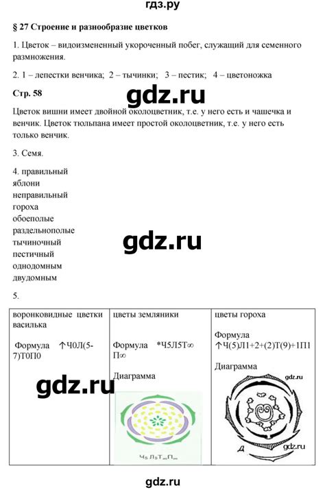 ГДЗ параграф 27 биология 7 класс рабочая тетрадь Пасечник Суматохин