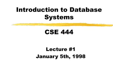 Ppt Introduction To Database Systems Cse 444 Powerpoint Presentation Id9578058