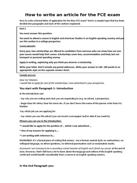 Ad6 How To Write An Article For New Fce Exam Pdf Advertising