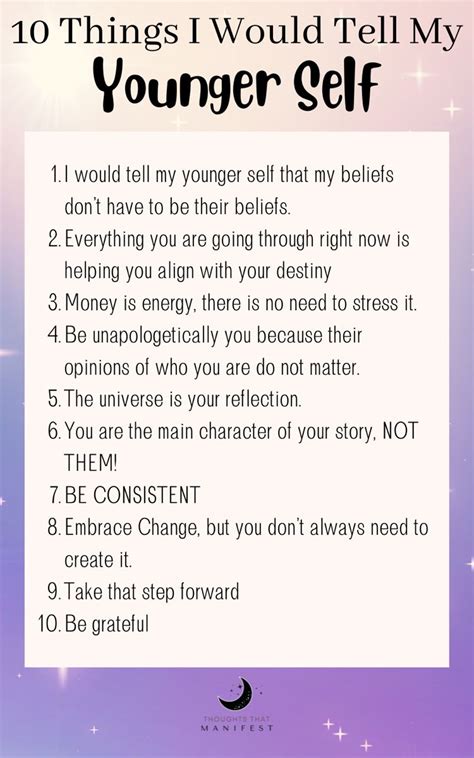 10 Things I Would Tell My Younger Self Thoughts Quotes Deep Thoughts