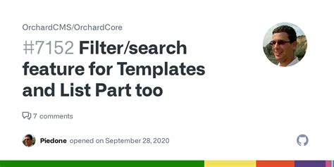 Filtersearch Feature For Templates And List Part Too · Issue 7152