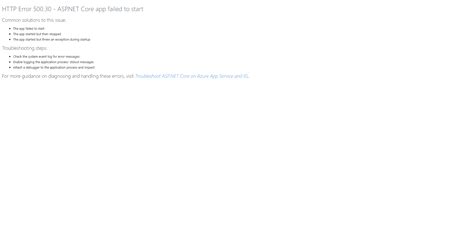 Publish To Iis Error 50030 6244 Support Abpio