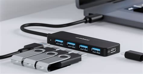 Buy Mbeat 4 Port USB C Hub With USB C DC Port MB C3H 5K PC Case Gear Australia