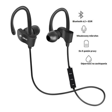 Bluetooth слушалки безжични Zola® водоустойчиви магнитни включва кабел за зареждане черни