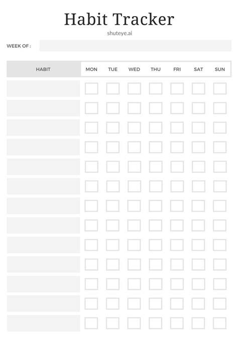 21 Free Printable Habit Tracker Bullet Journal Ideas Artofit
