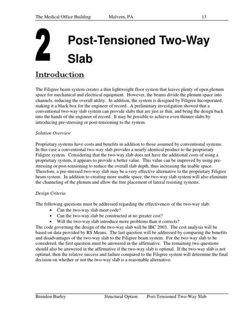 post tensioned two way slab prestressed concrete beam structure