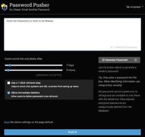 Password Pusher UVM Knowledge Base