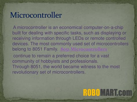 Ppt 8051 Microcontroller L Robomart Powerpoint Presentation Free Download Id 7241141