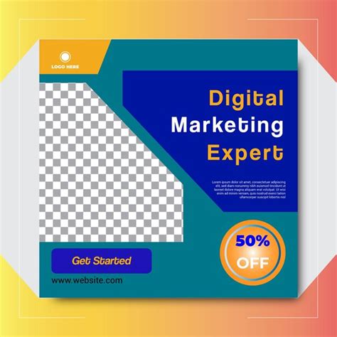 Premium Vector Marketing Social Media Post Design