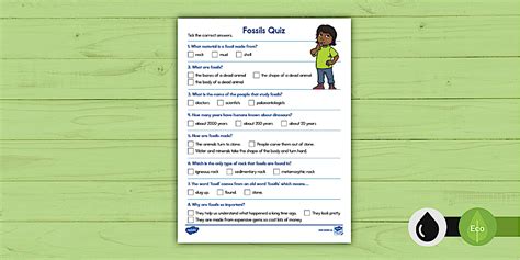 Fossils Quiz Teacher Made Twinkl