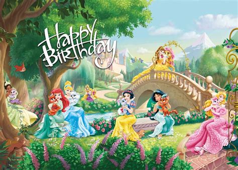 Disney Princess Birthday Theme Backdrop Party Decoration