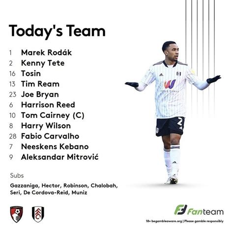 풀럼 선발 라인업 Vs 본머스 해외축구 에펨코리아