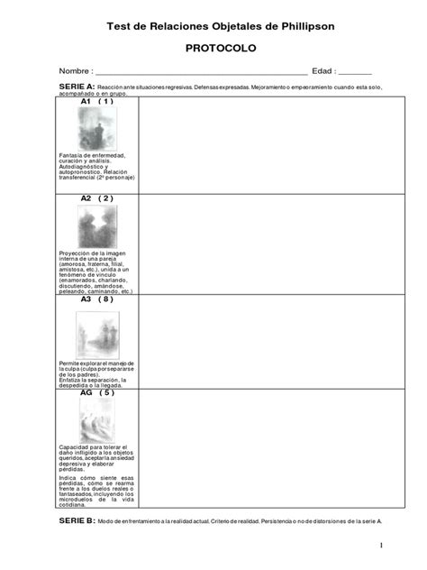 Protocolo Test Relaciones Objetales Pdf