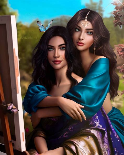 Сара Sarah And Деви Devi Romance Art Saraswati Devi Romance