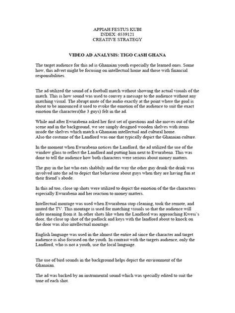 Video Ad Analysis Pdf